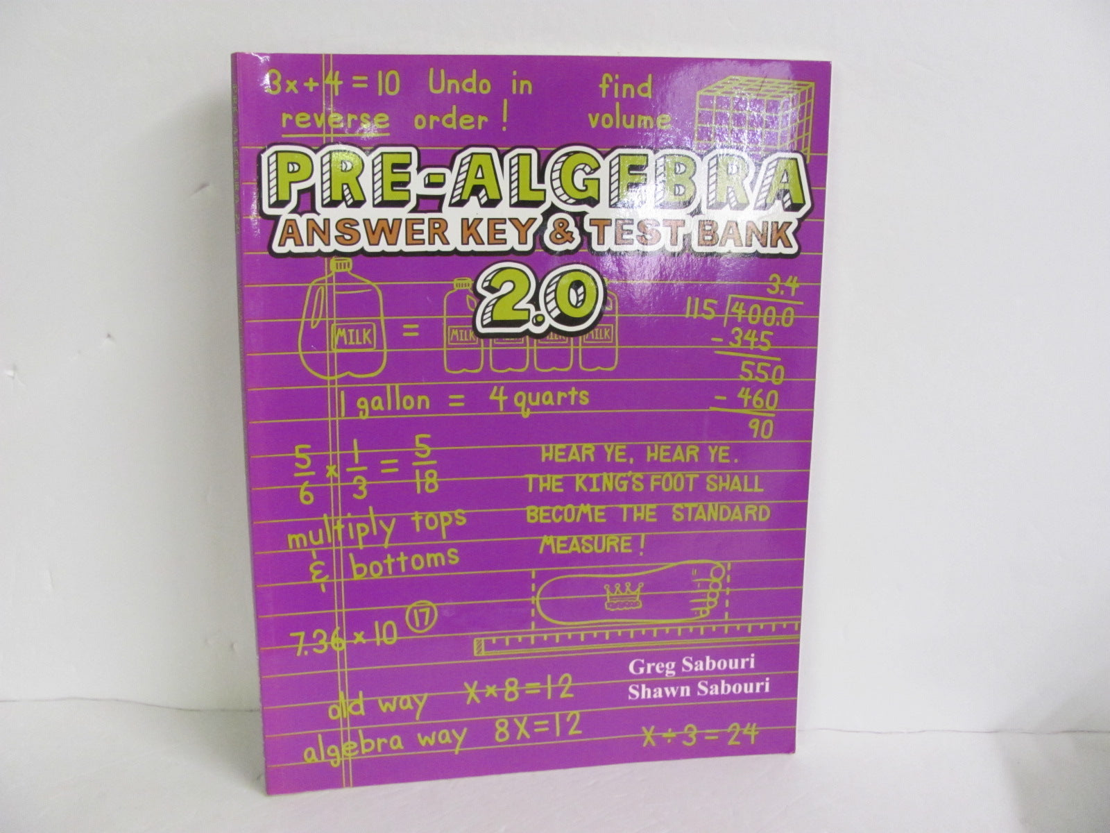 Pre Algebra Teaching Textbook Answer Key Pre-Owned Mathematics ...